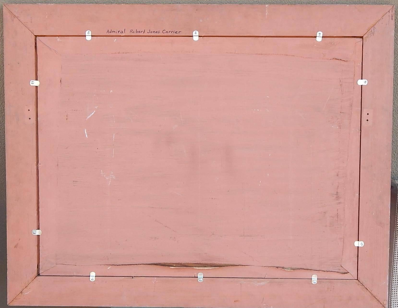 Frank V. Colson Aircraft Carrier Painting, 1947 "Admiral Robert Jones ...