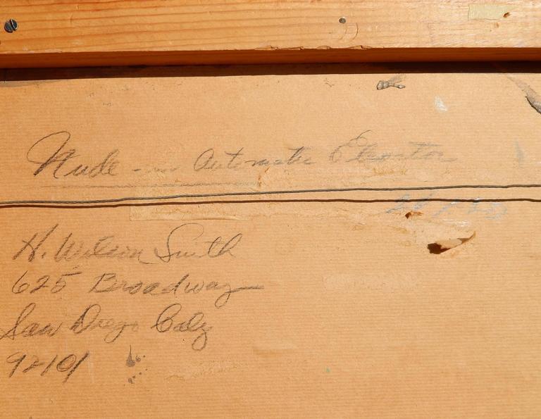 H. Wilson Smith California Artist Geometric Abstract Painting, circa ...