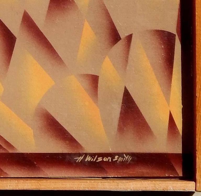 H. Wilson Smith California Artist Geometric Abstract Painting, circa ...