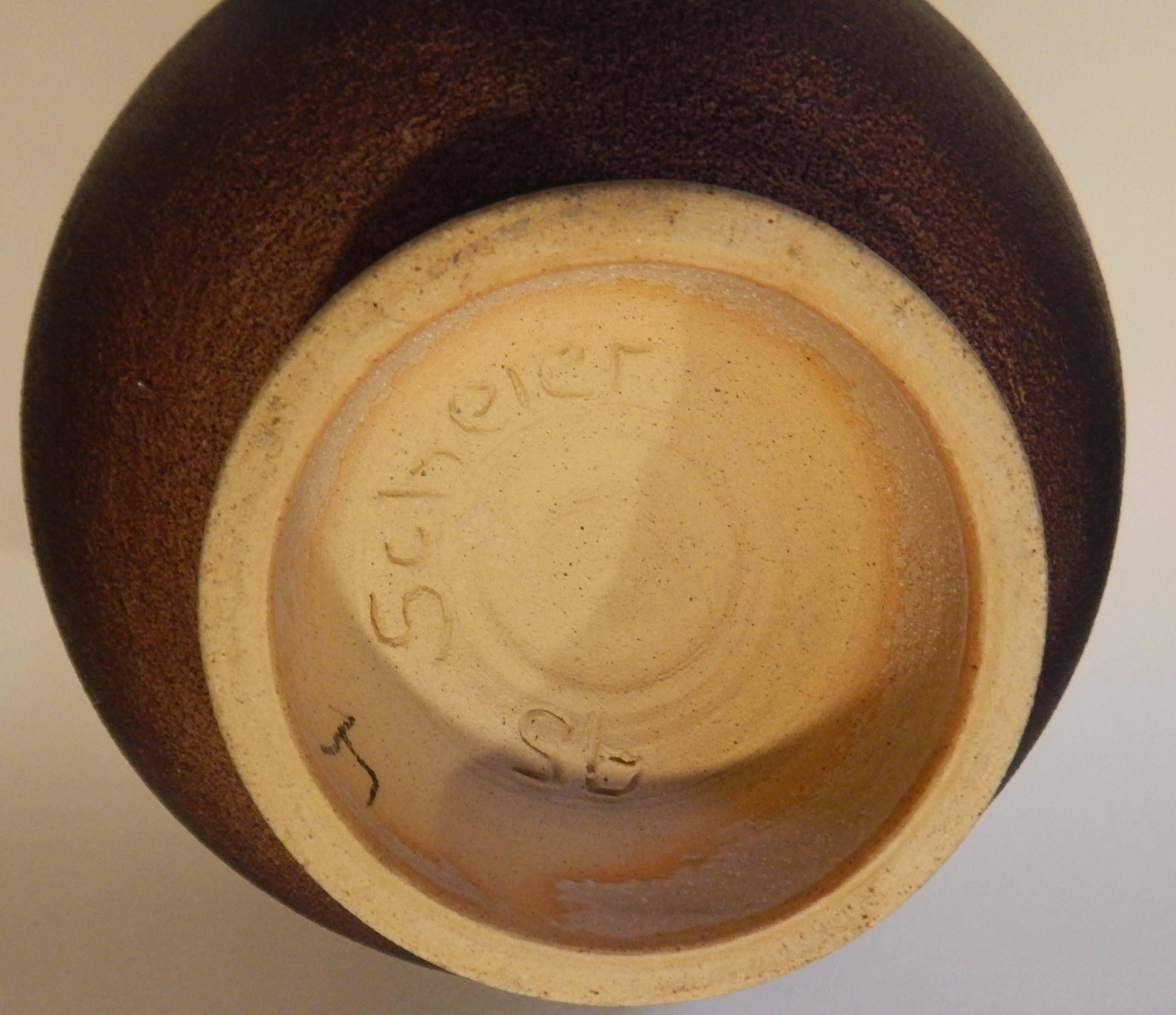 Edwin and Mary Scheier Studio Ceramic Footed Bowl with Figures For Sale ...