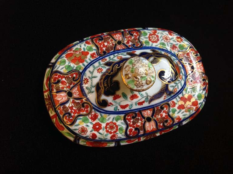 19th Century Imari Style English Porcelain Mini Tureen at 1stDibs