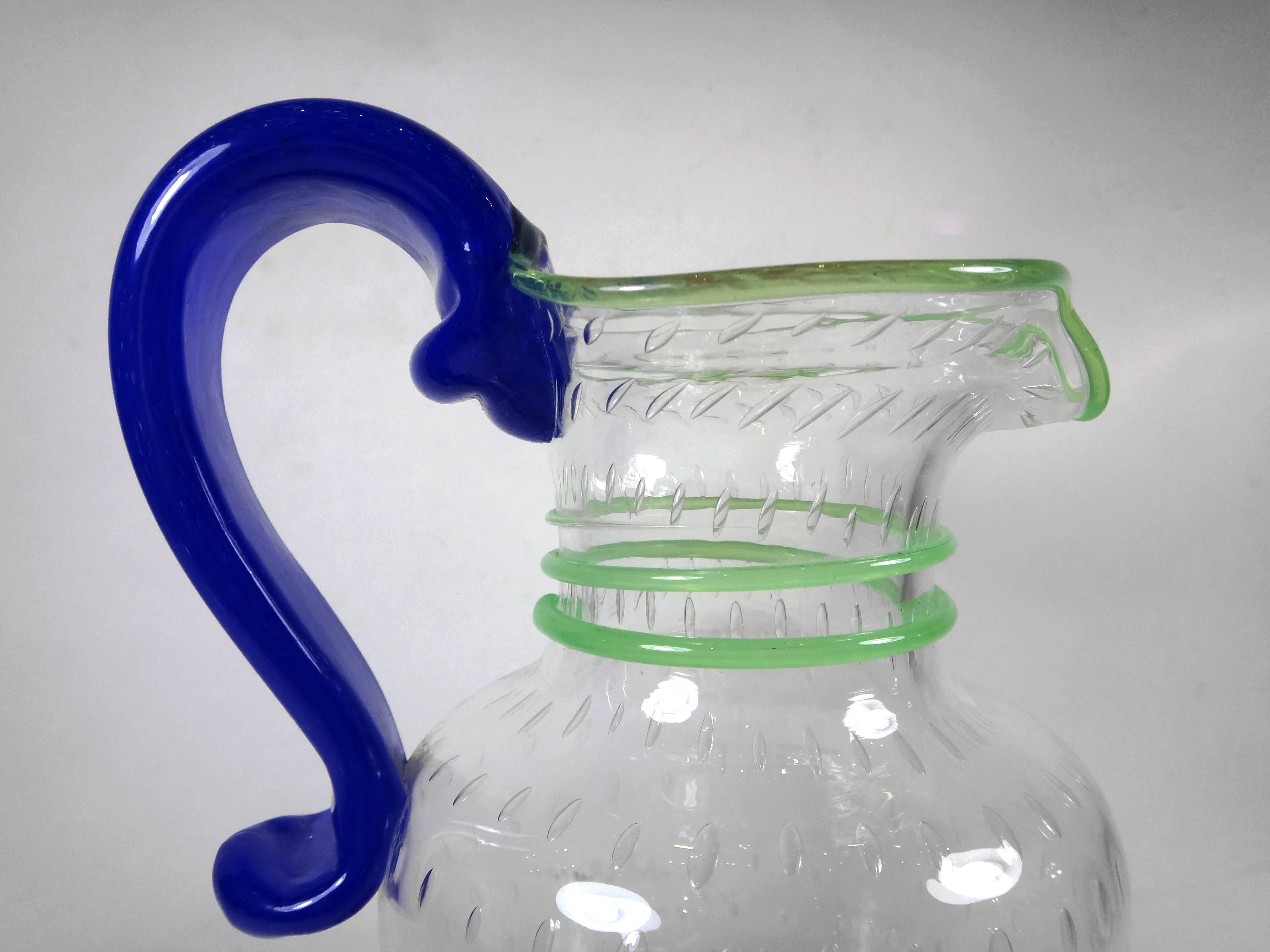 Italian Mid-Century Murano Art Glass Pitcher at 1stDibs | italian glass ...