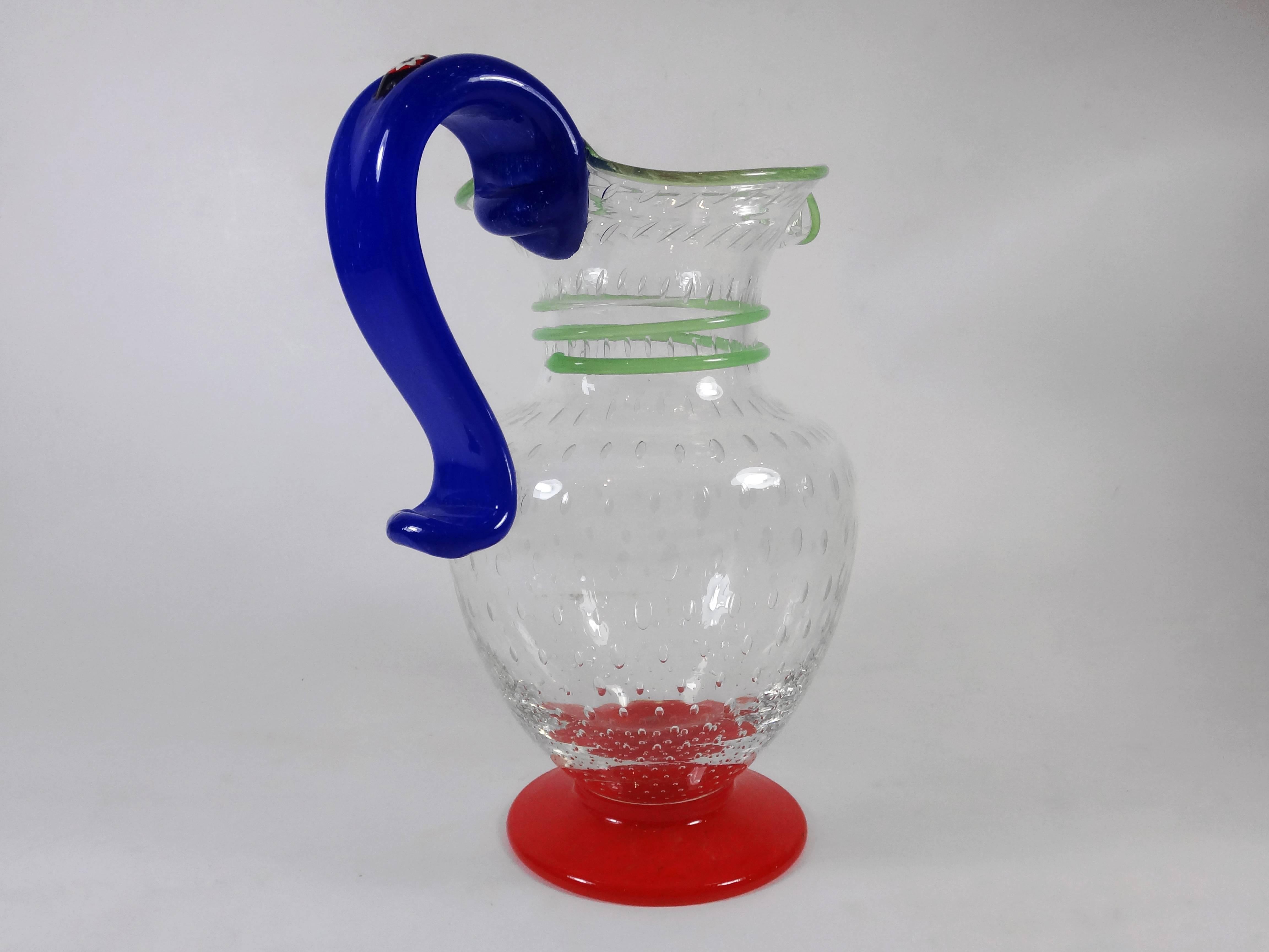 Italian Mid-Century Murano Art Glass Pitcher at 1stDibs | italian glass ...