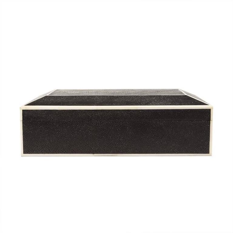 Genuine Shagreen Box with Bone Inlay For Sale at 1stDibs