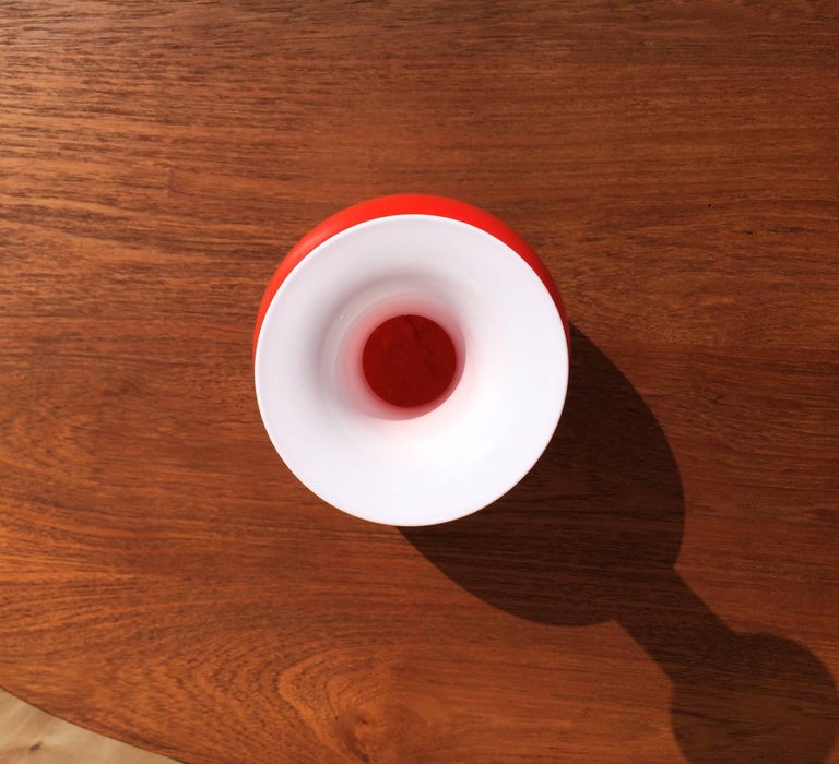 Red Holmegaard Vase at 1stDibs