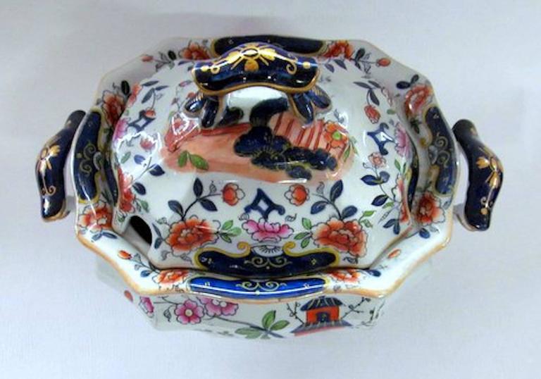 Pair of English Hicks, Meigh and Johnson Ironstone Imari Decor Sauce ...