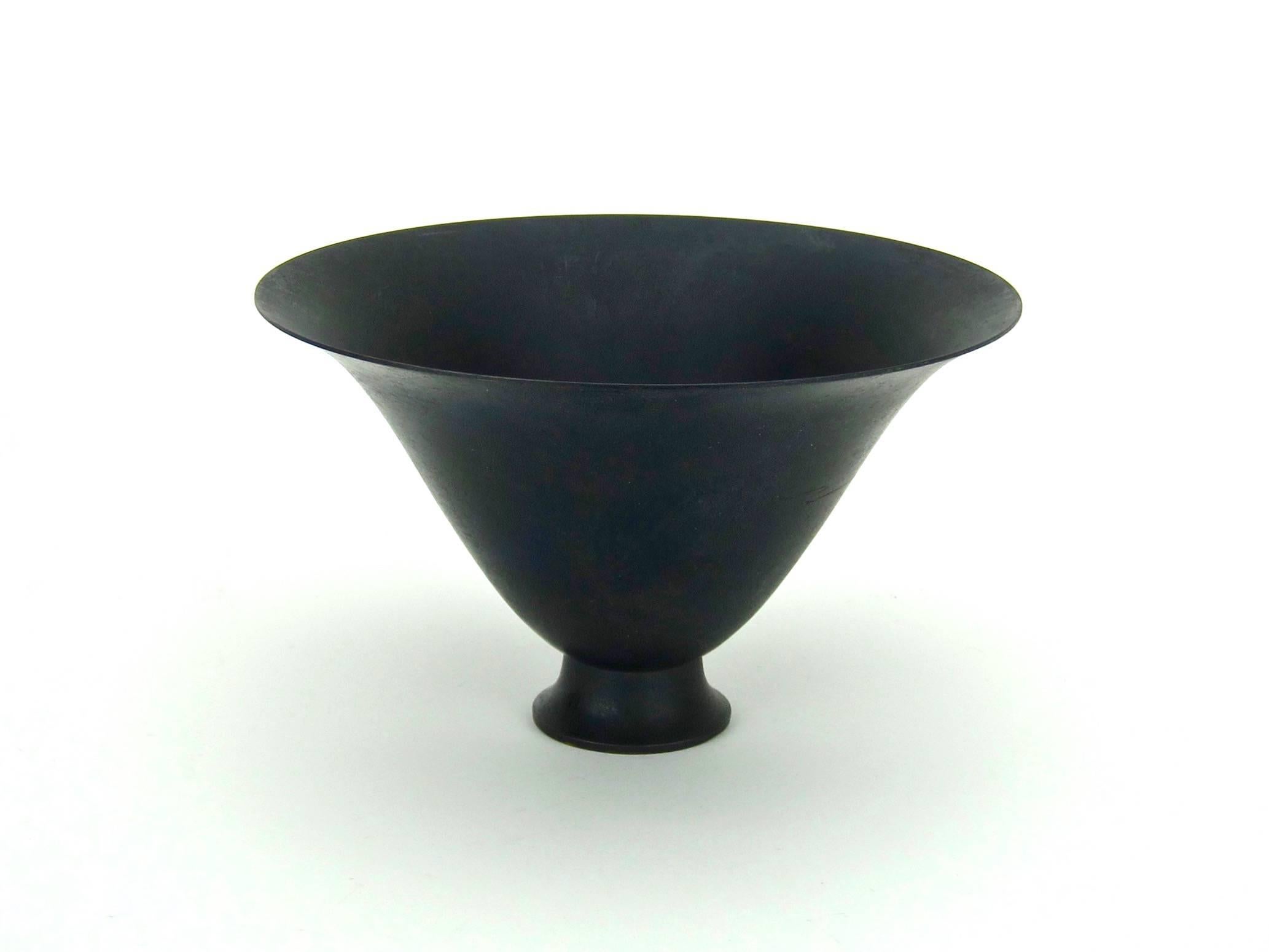 Marie Zimmermann Arts and Crafts Flaring Bowl with Rare Dark Blue ...