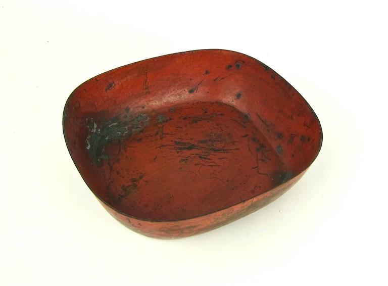 Marie Zimmermann Arts and Crafts Box with Red Patina For Sale at 1stDibs