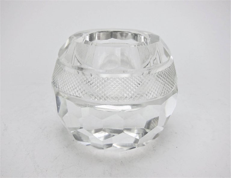 Vintage Crystal Match Striker and Holder at 1stDibs