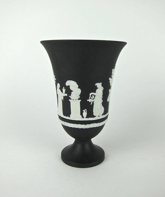 Wedgwood Black Jasper Ware Neoclassical Vase with Sacrifice Figures at ...