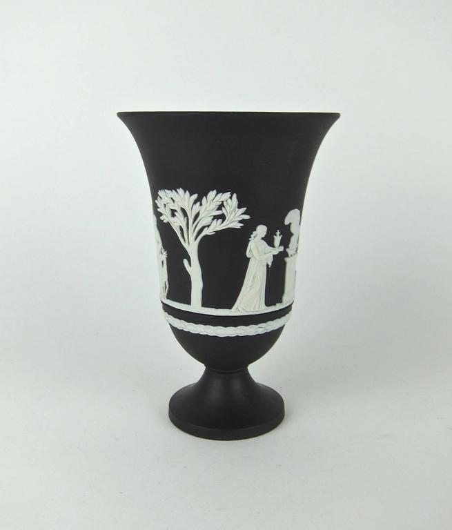 Wedgwood Black Jasper Ware Neoclassical Vase with Sacrifice Figures at ...