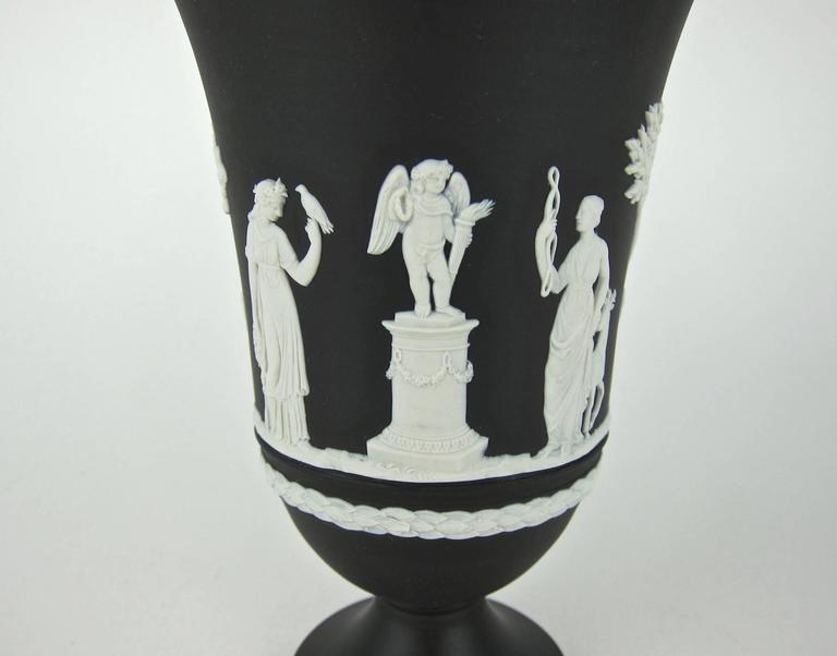 Wedgwood Black Jasper Ware Neoclassical Vase with Sacrifice Figures at ...