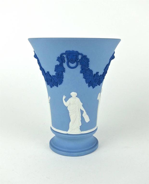 Neoclassical Vase in Tri-Color Jasper Ware Signed by Lord Wedgwood at ...