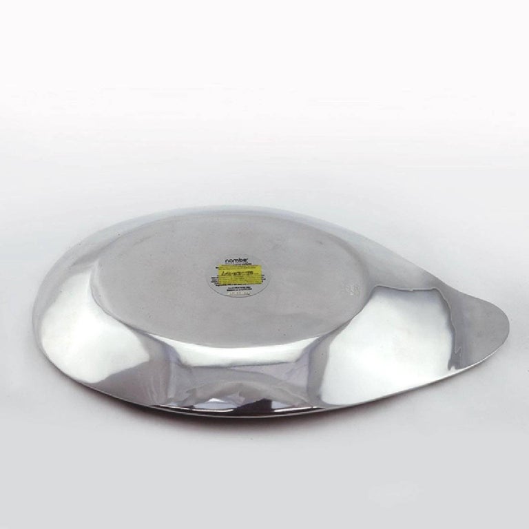 Large Eva Zeisel Biomorphic Silver Platter for Nambe at 1stDibs