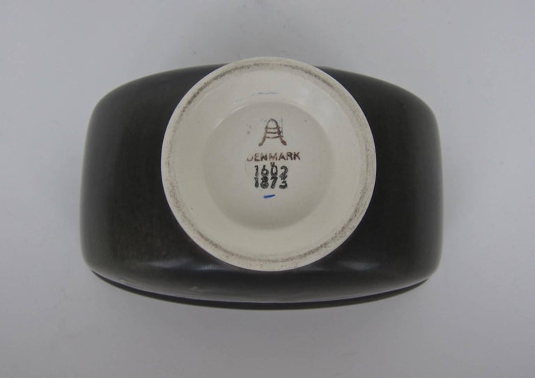 Nils Thorsson Brown Solberg Vase for Royal Copenhagen Aluminia Faience ...