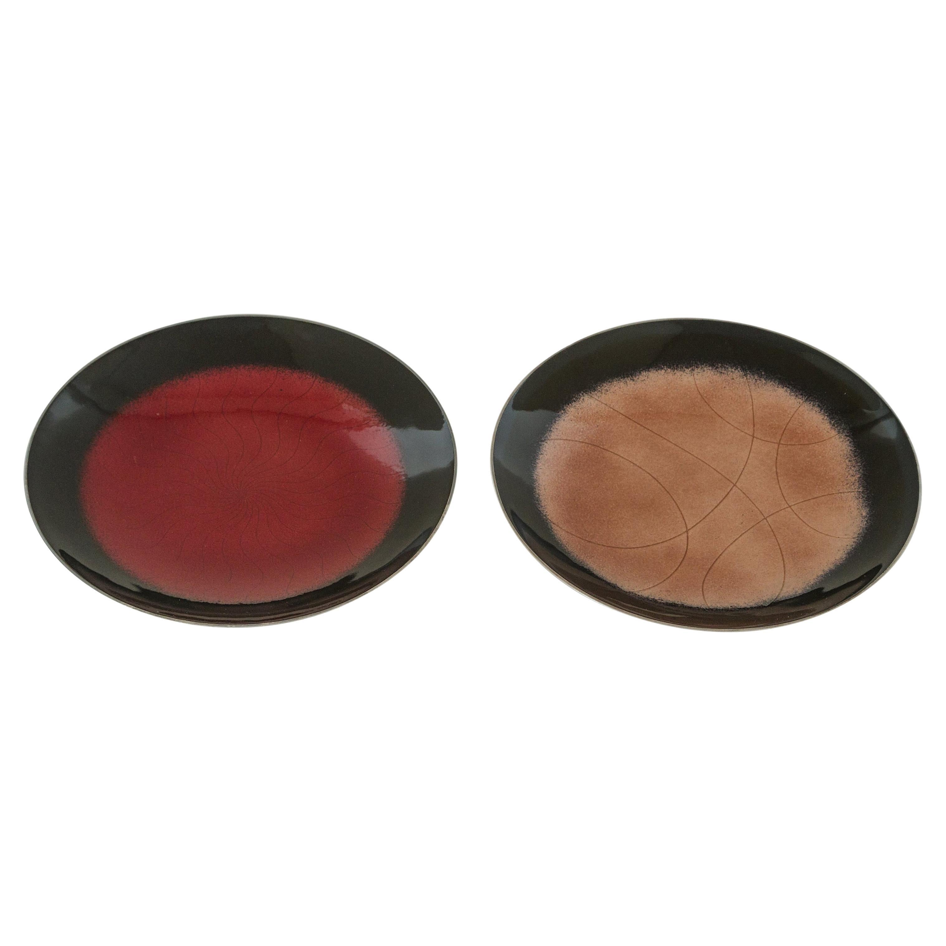 Norwegian Silver and Enamel Art Deco Bowl by Ottar Hval of Oslo at ...