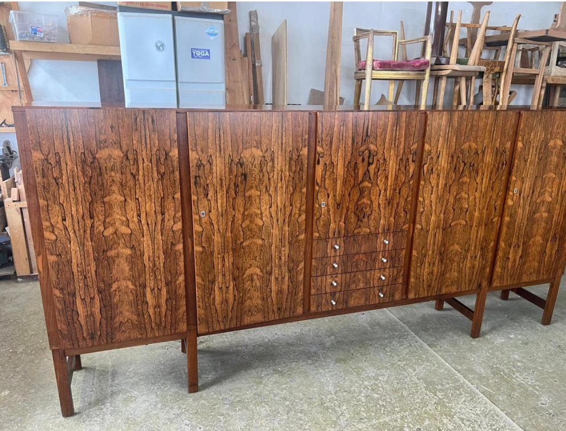 Monumental Danish Rosewood Sideboard Highboard Cabinet Midcentury ...