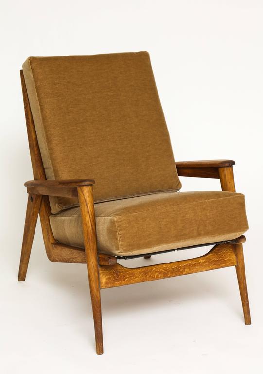 Guariche Attr. Oakwood Camel Mohair FS 144 Lounge Chair, Mid-Century ...