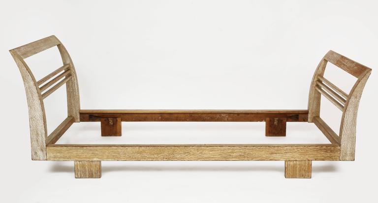 Royere Gouffe Cerused Oak Daybed Deco, France, 1930s-1940s Midcentury ...