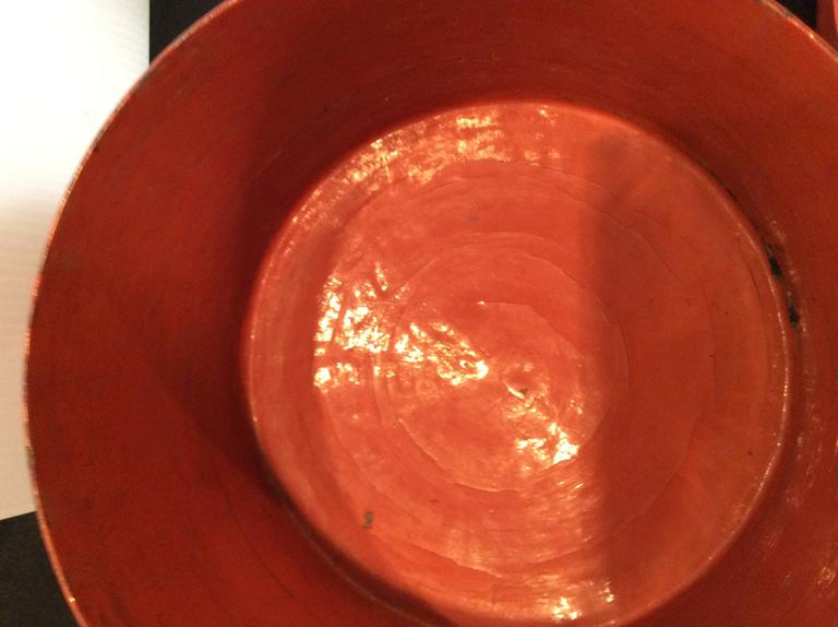 Burmese Red Lacquer Lunch Box at 1stDibs