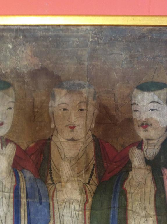 Three Chinese Monks Painting For Sale at 1stdibs