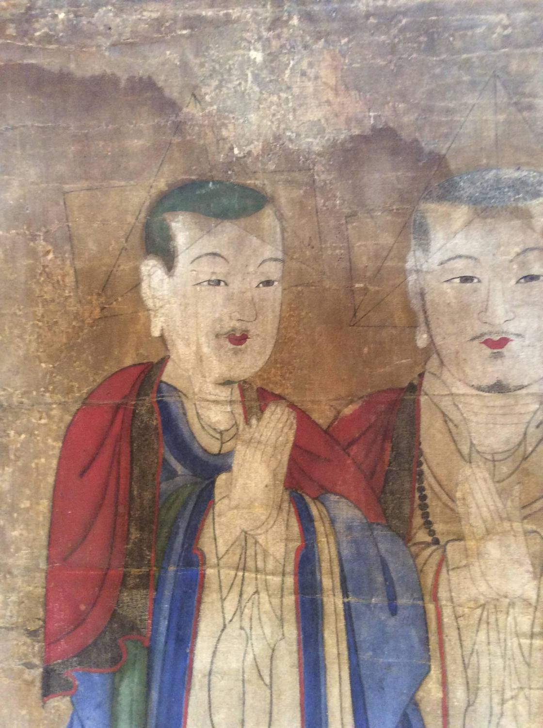 Three Chinese Monks Painting For Sale at 1stdibs