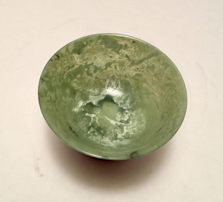Early 20th Century Chinese Carved Jade Bowl at 1stDibs