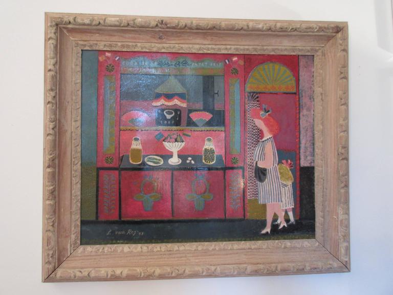 Signed Painting by Léopold Van Roy, 1947 For Sale at 1stDibs