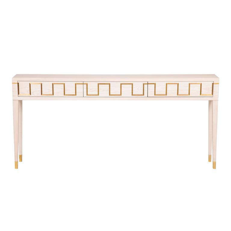 Felix Console Table with Brass Trim Detail For Sale at 1stDibs