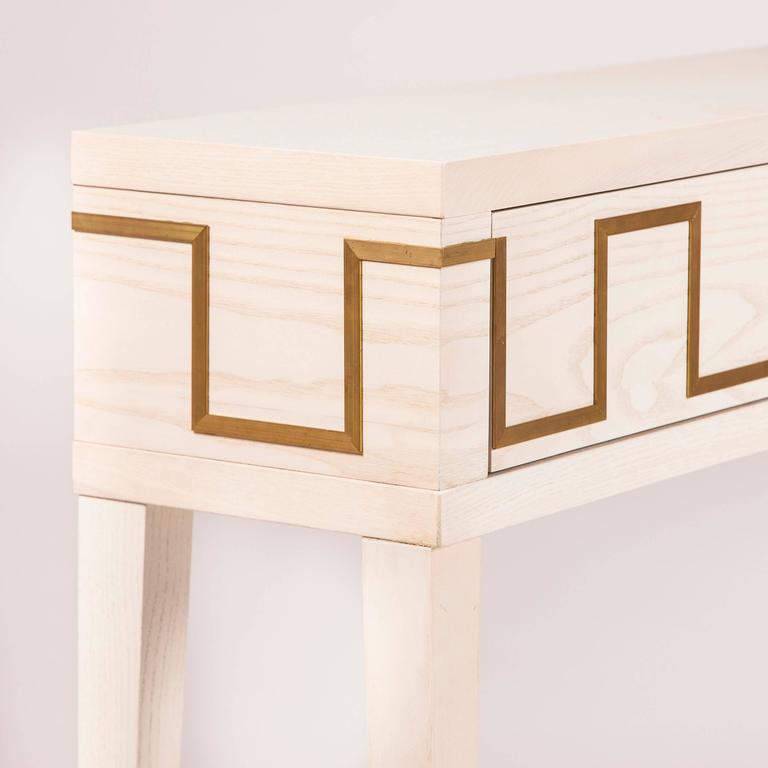 Felix Console Table with Brass Trim Detail For Sale at 1stDibs