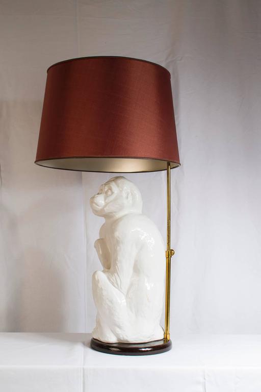 Italian Ceramic Monkey Lamp, 1950s For Sale at 1stDibs