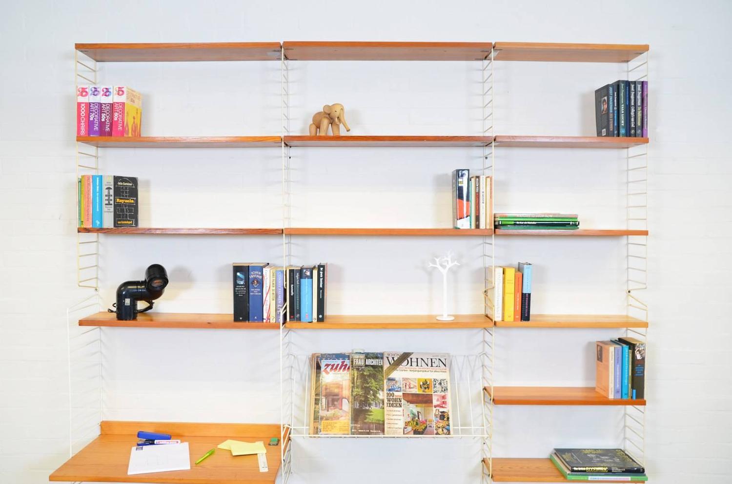 String Shelving System with Desk by Nisse Strinning For Sale at 1stdibs