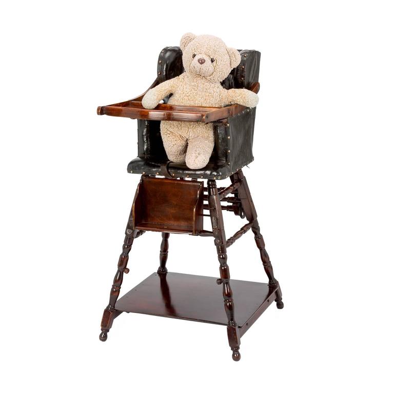 Delightful Original Edwardian Oak Metamorphic Childs High Chair. For ...
