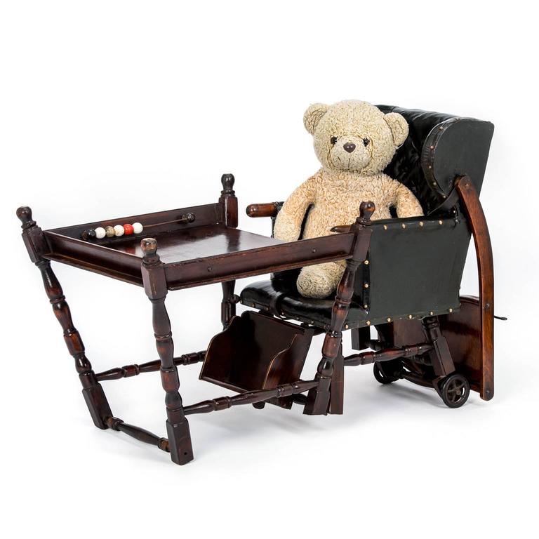 Delightful Original Edwardian Oak Metamorphic Childs High Chair. For ...