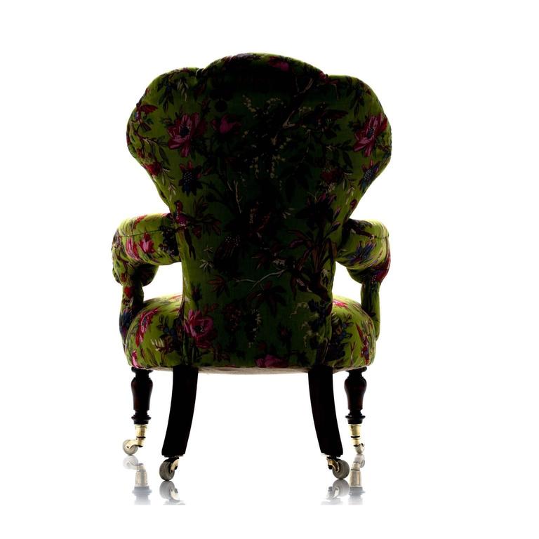 The Gorgeous Rare and Unique Iron-Back Victorian Fan Chair. at 1stDibs