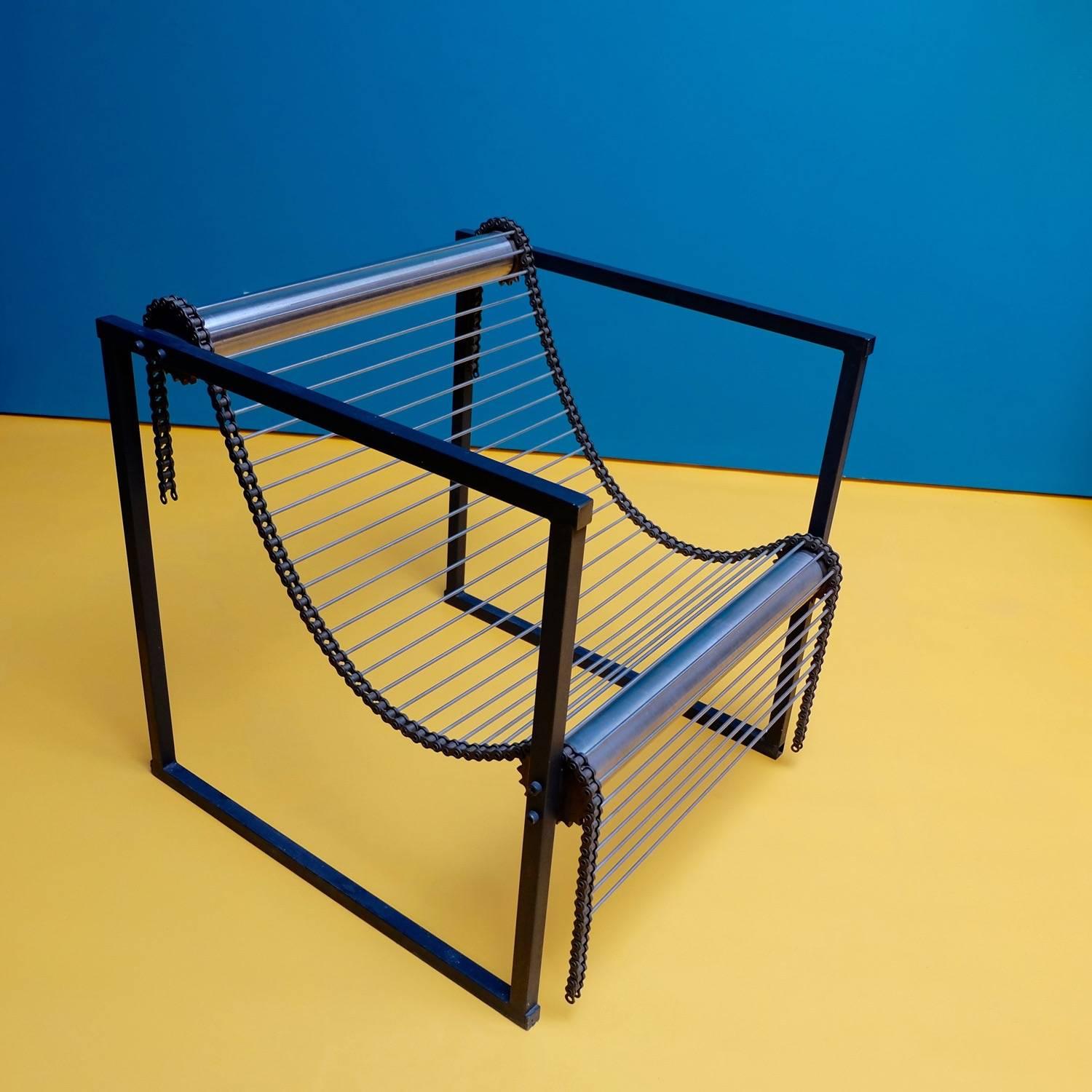 1980s Bicycle Chain Chair For Sale at 1stDibs