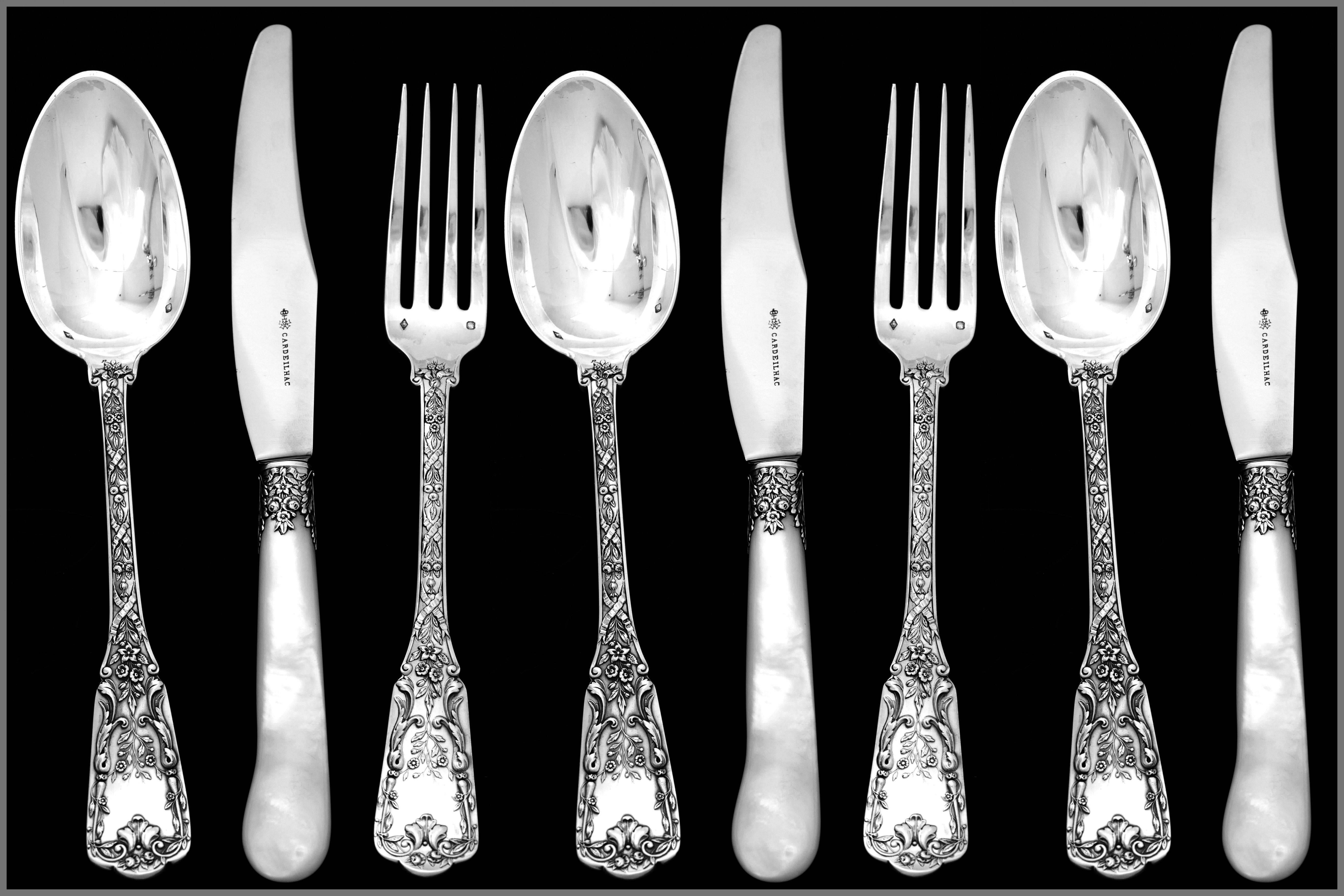 Cardeilhac French Sterling Silver Dinner Flatware Set 18 Pieces ...