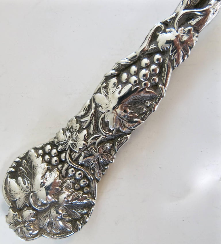 Rare Pair of Chased Vine Spoon and Fork, Antique English by George ...