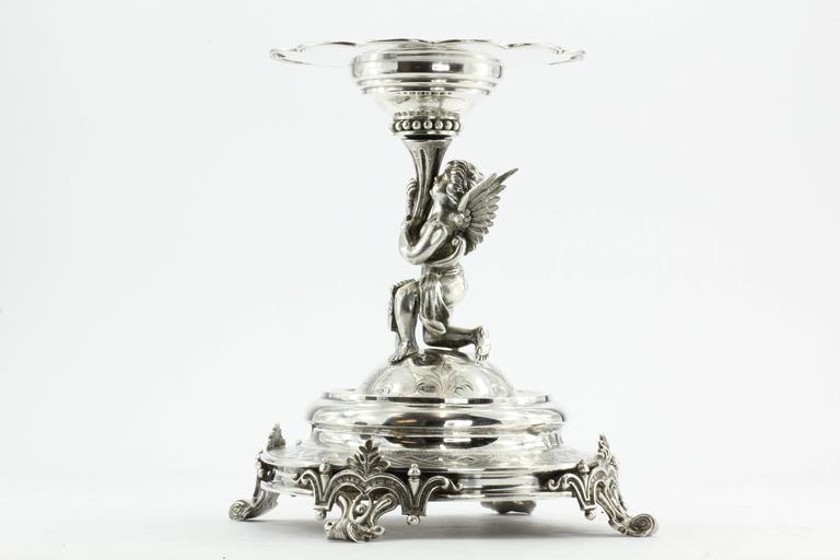 Antique Austrian Imperial 800 Silver Figural Cupid Cherub Angel Tazza ...