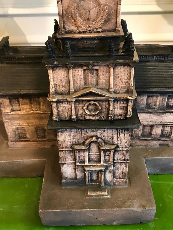 Vintage Polychromed Plaster Architectural Model of Independence Hall ...