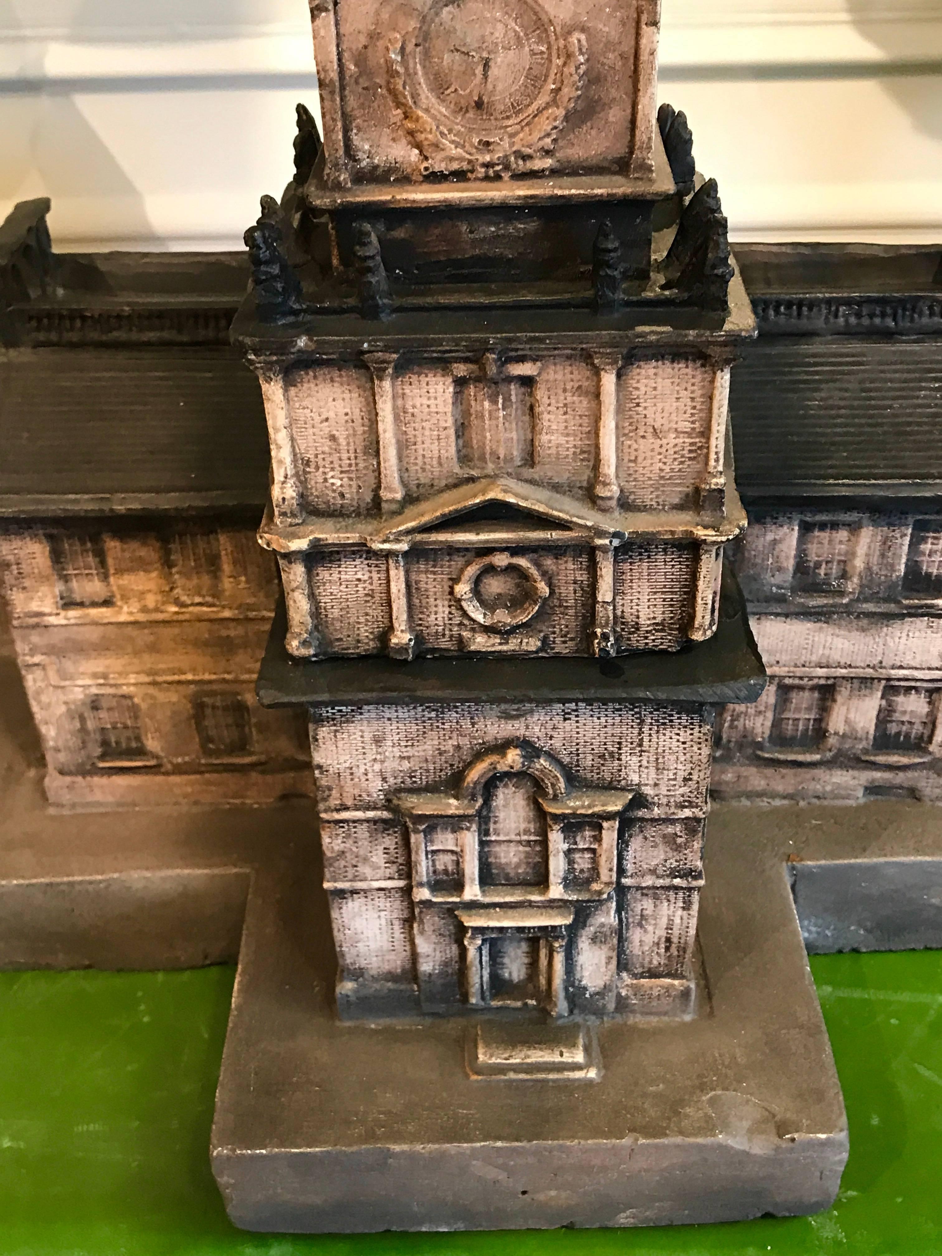 Vintage Polychromed Plaster Architectural Model of Independence Hall ...