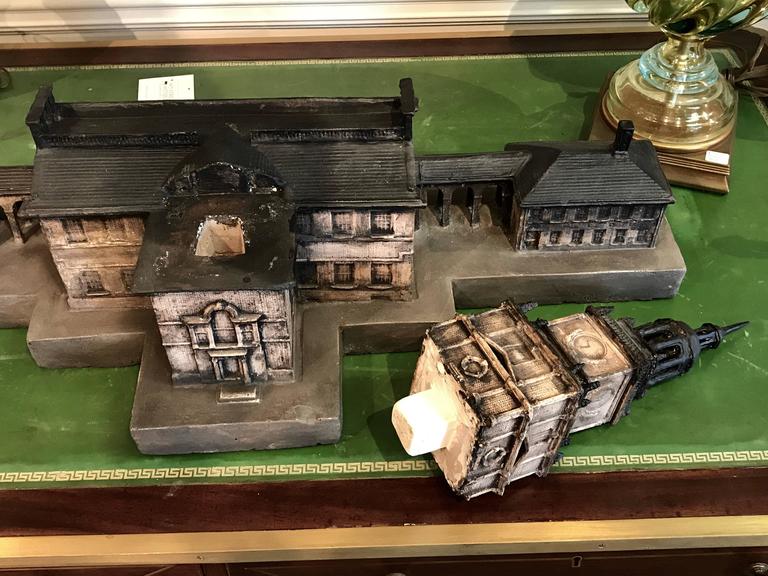 Vintage Polychromed Plaster Architectural Model of Independence Hall ...