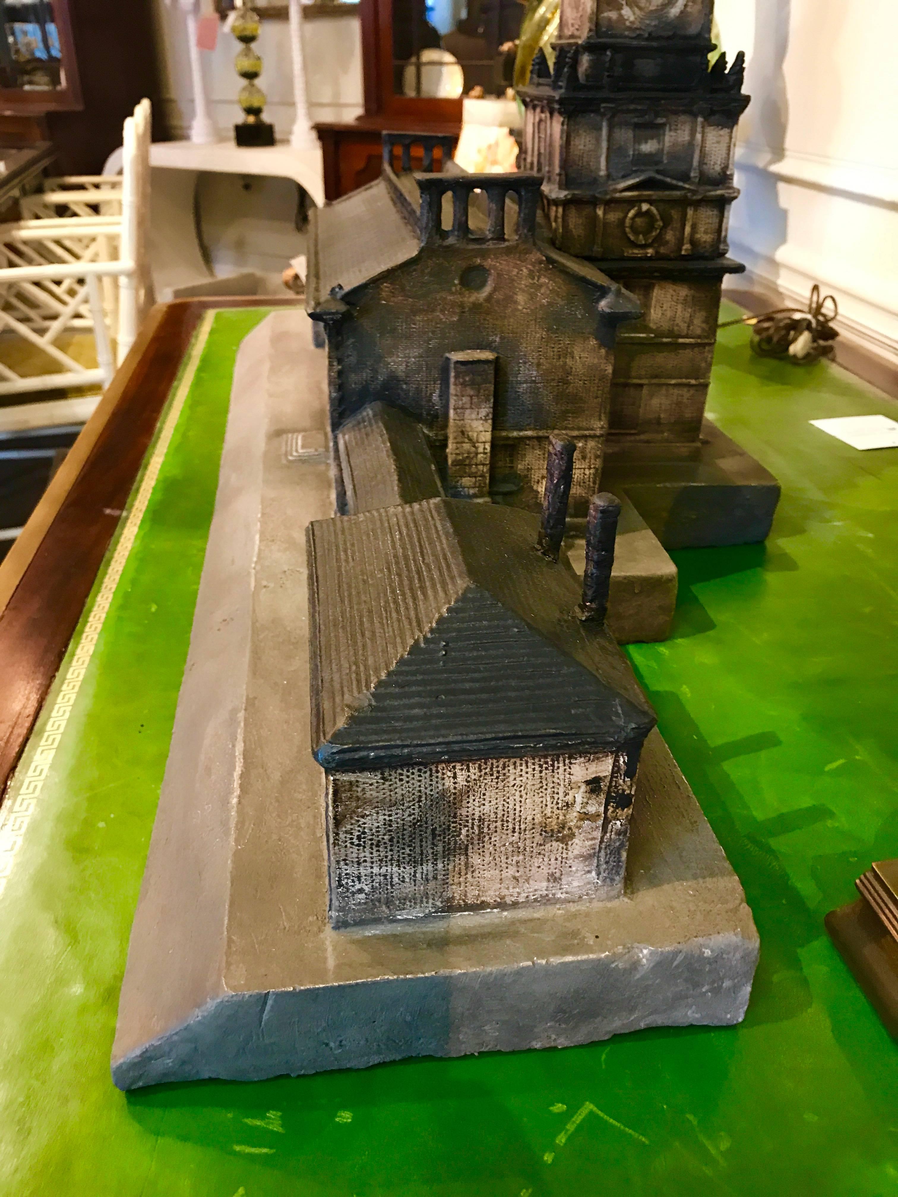 Vintage Polychromed Plaster Architectural Model of Independence Hall ...