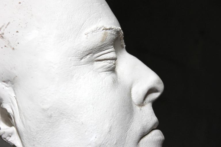Good 20th Century Plaster Death Mask of a Burly Gentleman at 1stDibs