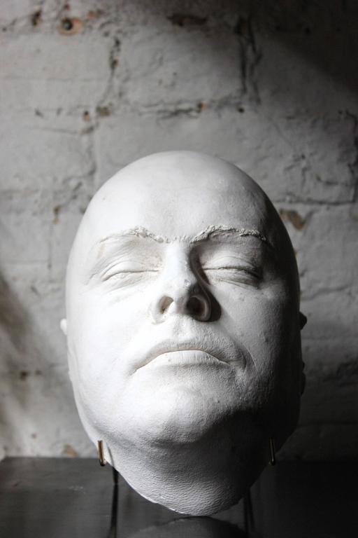 Good 20th Century Plaster Death Mask of a Burly Gentleman at 1stDibs