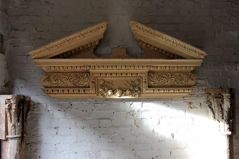 Fine Regency Carved Pine and Gesso Over-Door Broken Pediment, circa ...