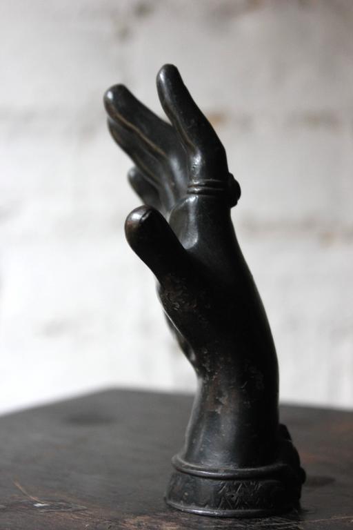 Victorian Dark Patinated Cast Iron Paperweight in the Form of a Ladies ...