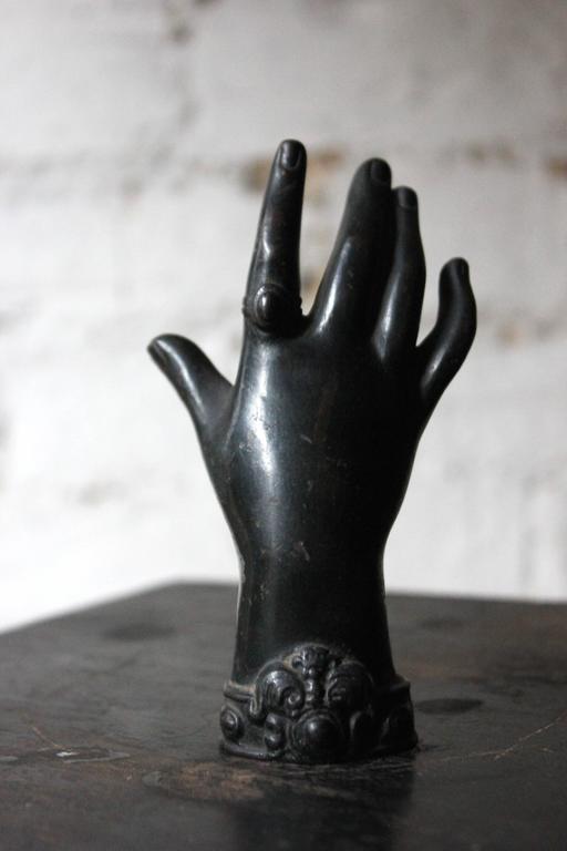 Victorian Dark Patinated Cast Iron Paperweight in the Form of a Ladies ...