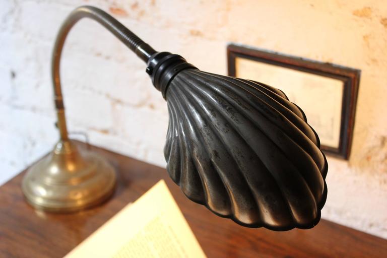 Bakelite and Brass Articulated Scallop Shell Formed Desk Lamp, circa ...