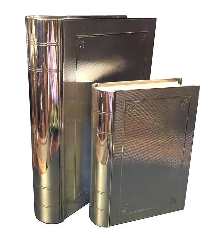 Pair of Tiffany and Co. Sterling Silver Book Cigar Boxes For Sale at ...
